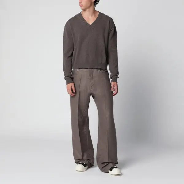 Rick Owens Taupe Cotton-blend Trousers