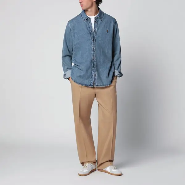 AMI Paris De Coeur Used Denim Shirt