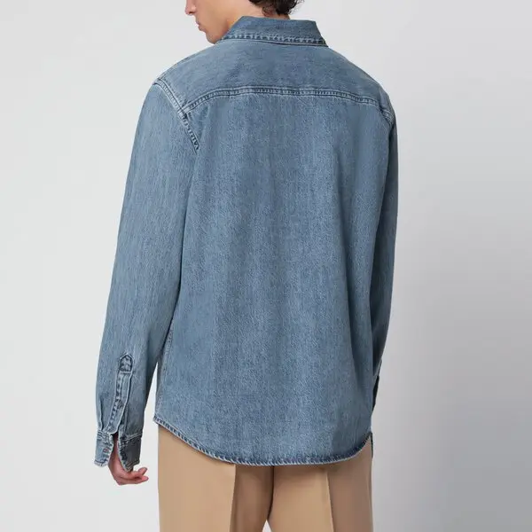 AMI Paris De Coeur Used Denim Shirt