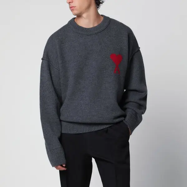 AMI Paris Virgin Wool De Coeur Sweater