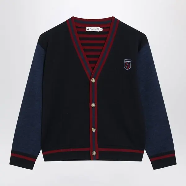 Bonpoint Wool Cardigan With Appliqu