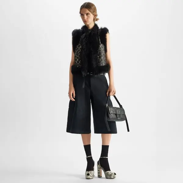 Fendi Patchwork Cotton Cargo Trousers - Black