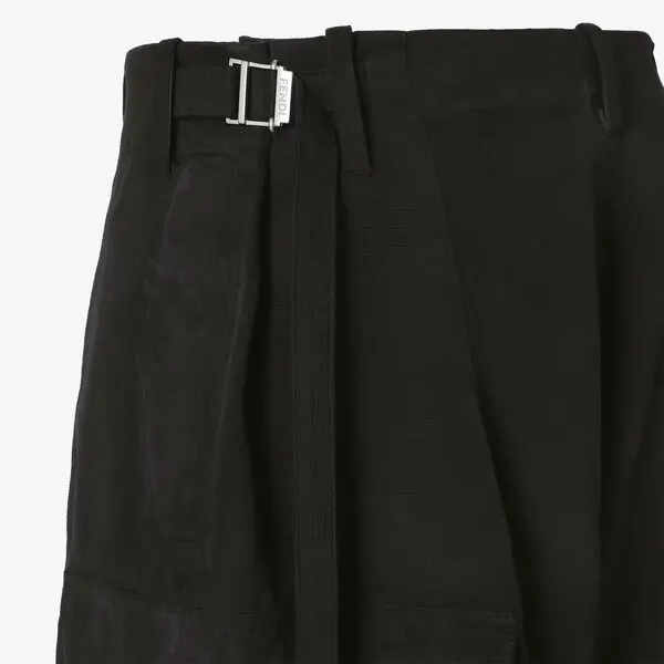 Fendi Oversized Cargo Trousers With Doppio Punto Embroidery