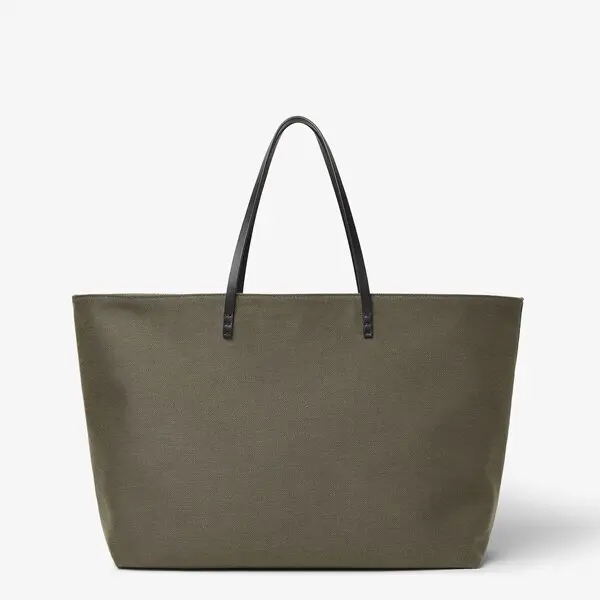 Fendi Large Canvas Shopper Bag With Stencil Print