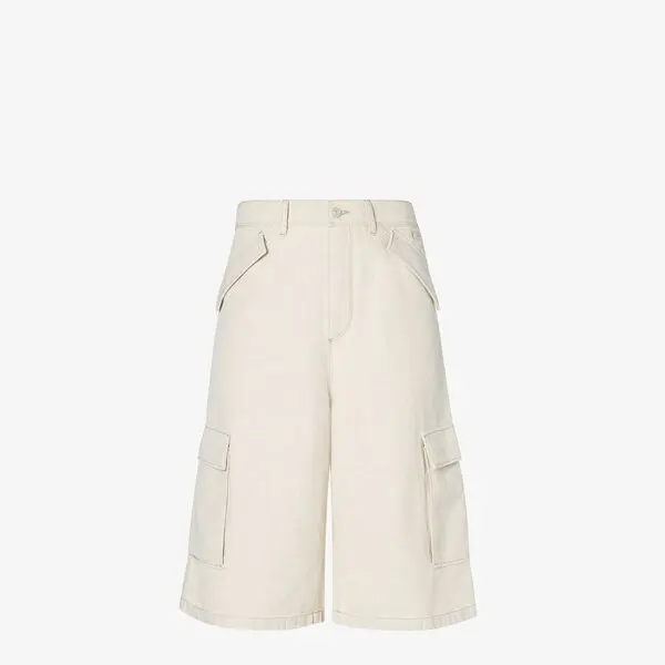 Fendi Selleria Wide-leg Bermuda Shorts