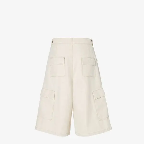 Fendi Selleria Wide-leg Bermuda Shorts - White