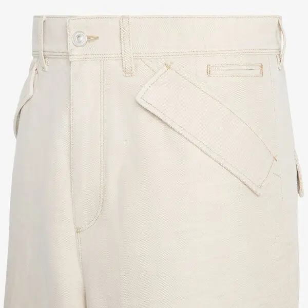 Fendi Selleria Wide-leg Bermuda Shorts - White