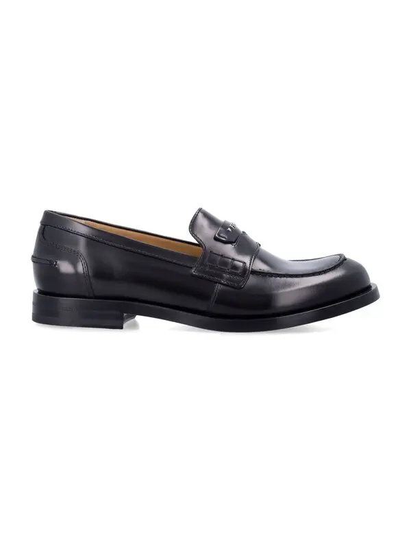 Fendi S Leather Slip-on Loafer