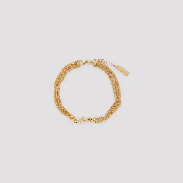 Saint Laurent Cassandre Brass Bracelet For - Metallic
