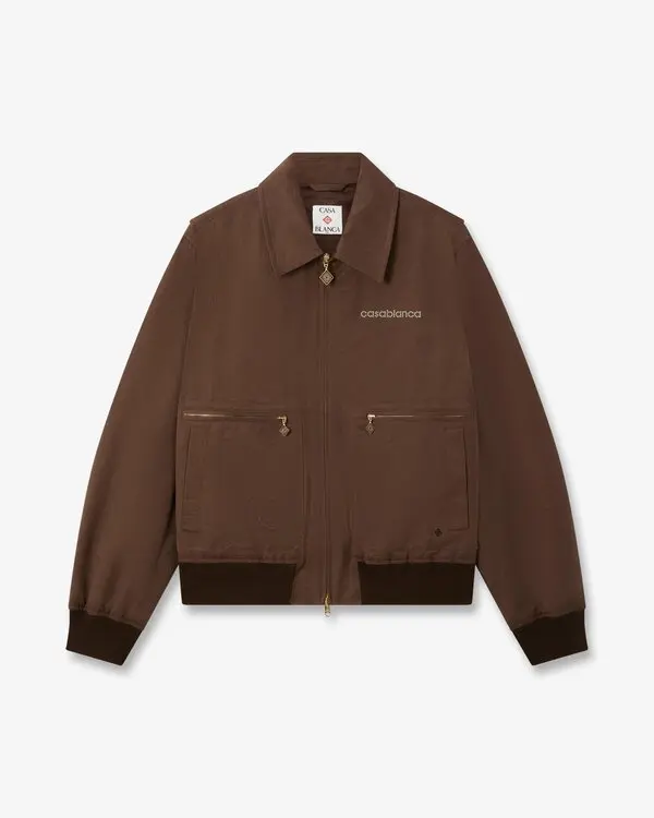 Casablanca Monogram Cotton Blouson Shirt Jacket