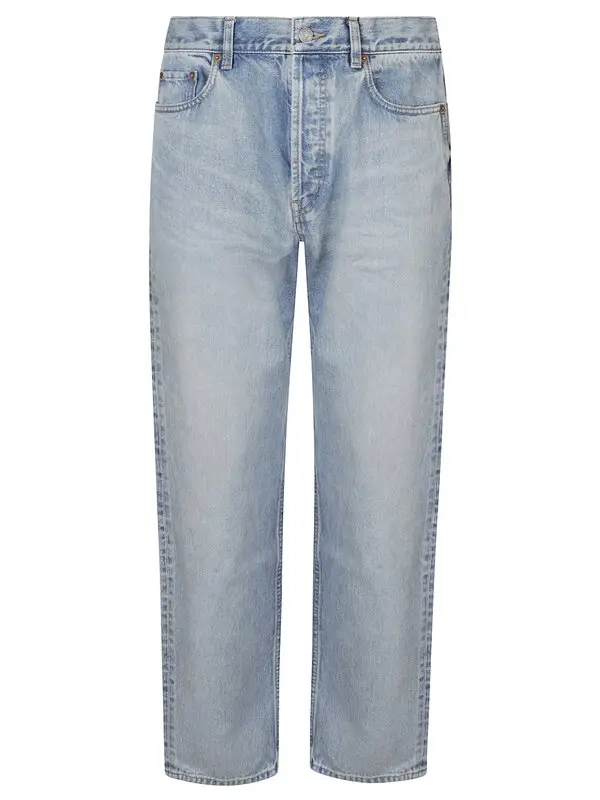 Saint Laurent Straight-leg Jeans With Padded Logo Patch