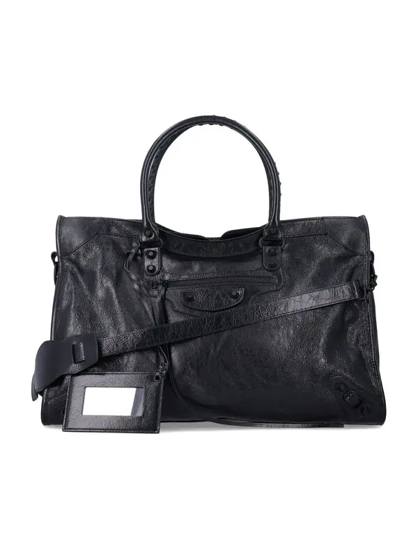 Balenciaga Leather Travel Tote Bag
