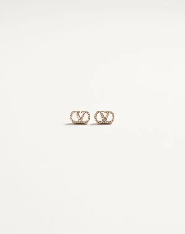 Valentino Garavani Vlogo Signature Crystal Earrings - Orcrystal