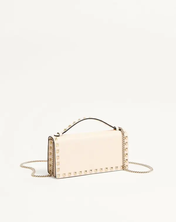 Valentino Garavani Rockstud Wallet Wrist Strap - Lightivory
