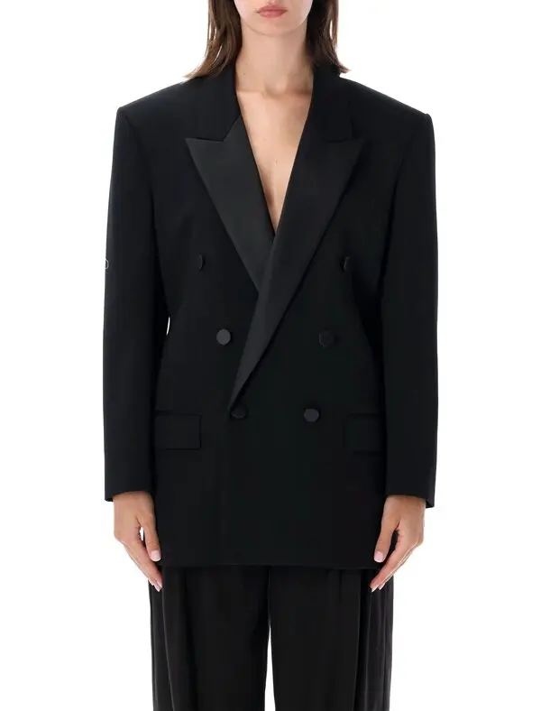 Saint Laurent Double-breasted Peak Lapel Blazer