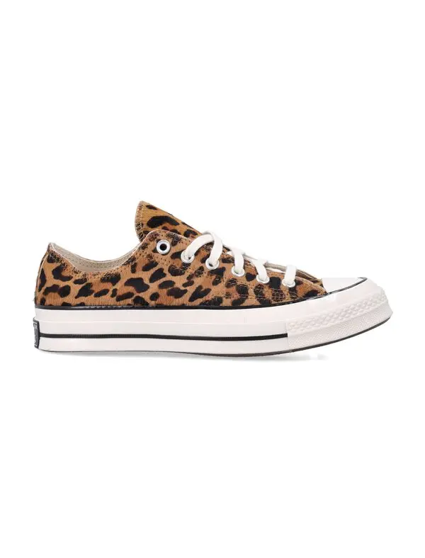CONVERSE Leopard Print Platform Low Top Sneaker - Brown/gum