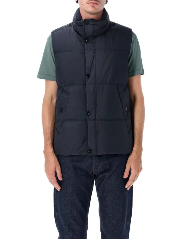 Stone Island Stone-look Quilted Jacket With Polyamide Lining