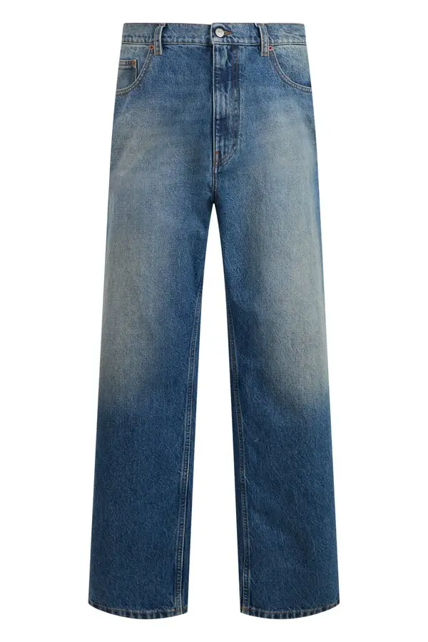 MAISON MARGIELA Faded Loose Straight Leg Jeans - Denim