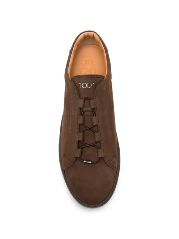 TOD'S Nabuk Leather Lace-up Sneakers - Brown