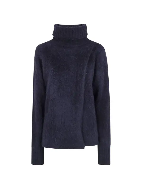 UMA WANG Ribbed Knit Pullover With Distressed Hem