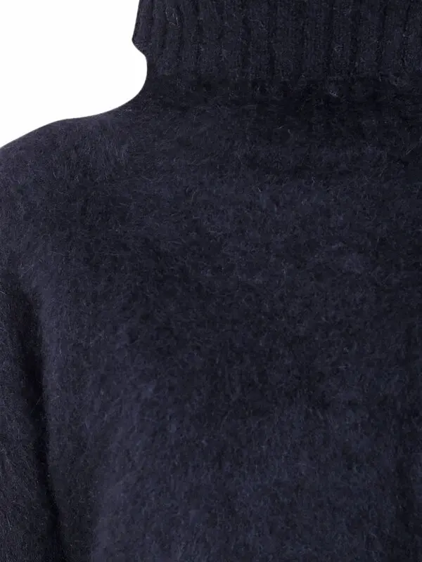 UMA WANG Ribbed Knit Pullover With Distressed Hem