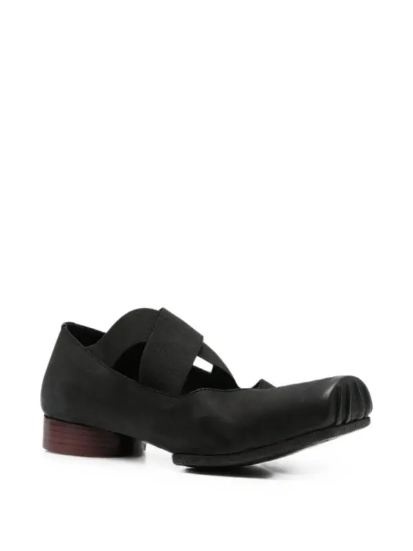 UMA WANG Leather Ballet Flats - Black