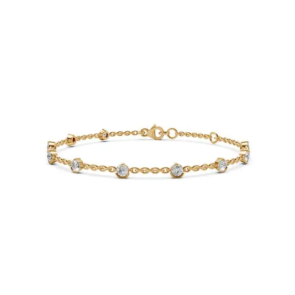 AYA FINE JEWELRY Verena Round Lab Grown Diamond Station Gold Bracelet - Yellow