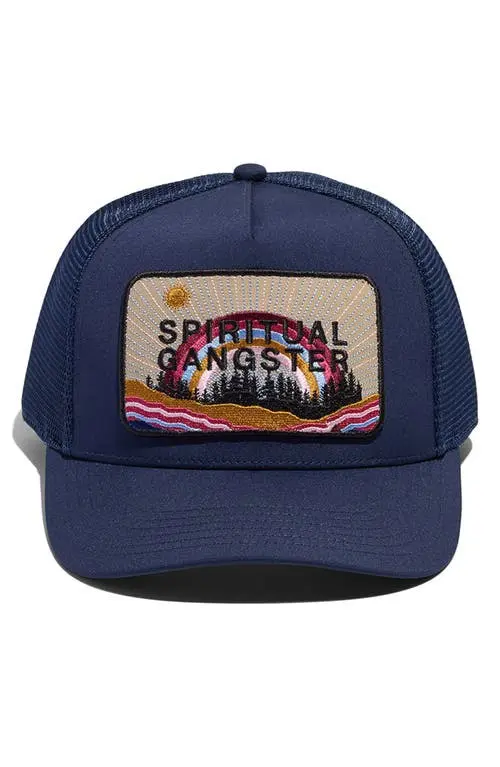 Spiritual Gangster Sol Peaks Trucker Baseball Cap - Indigo