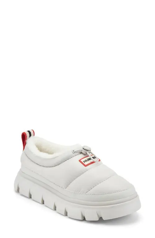 Hunter Madi Platform Puffer Slipper - Grey