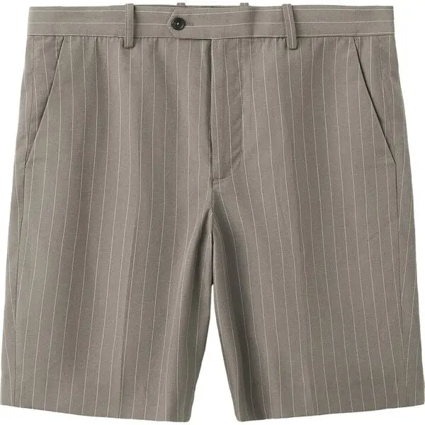 Mango Pinstriped Tailored Bermuda Shorts