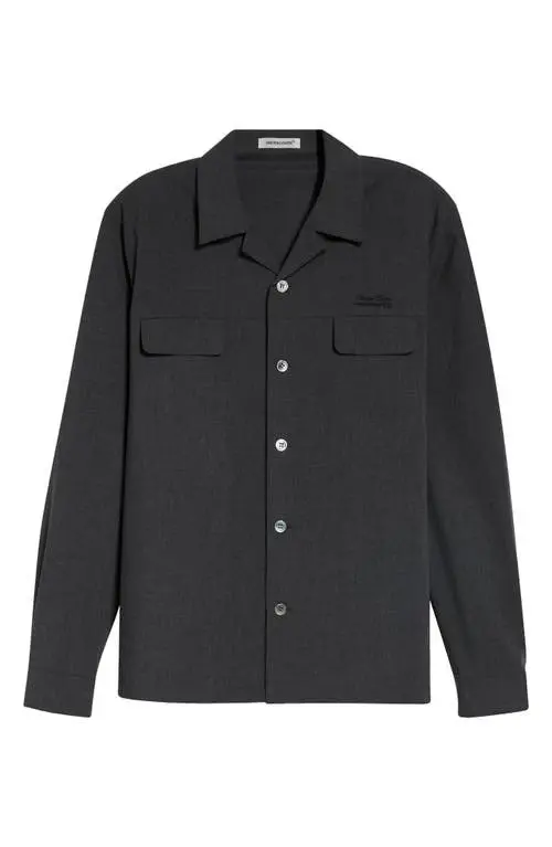 Undercover Logo Embroidered Long Sleeve Camp Shirt