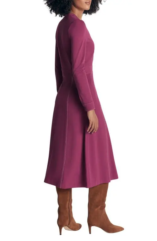 Boden Alex Long Sleeve Ponte Midi Dress