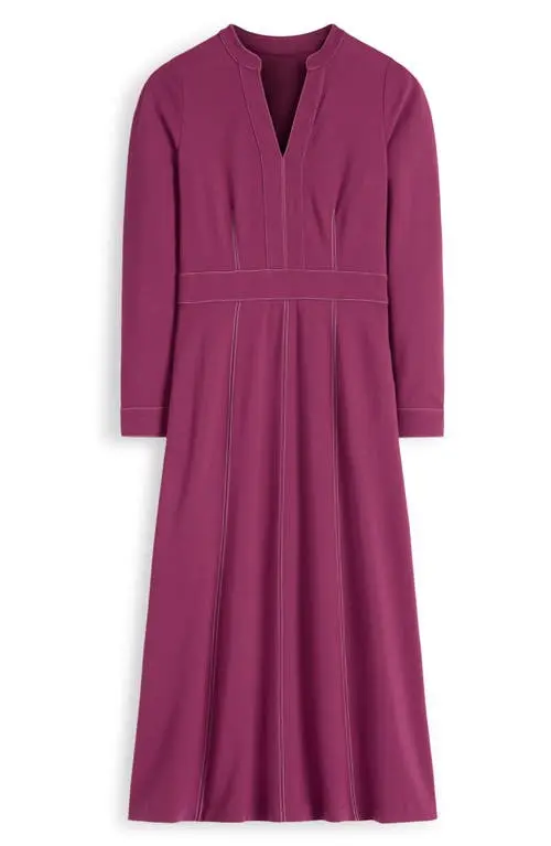 Boden Alex Long Sleeve Ponte Midi Dress