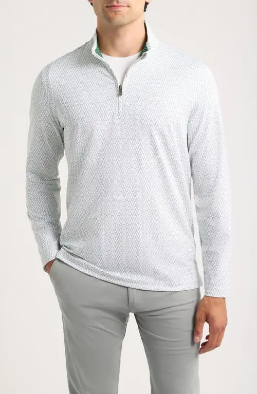 Johnston & Murphy Goal Post Print" Quarter-zip Pullover