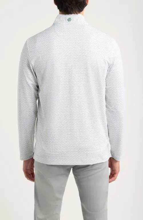 Johnston & Murphy Goal Post Print" Quarter-zip Pullover