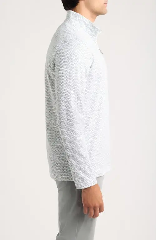 Johnston & Murphy Goal Post Print" Quarter-zip Pullover