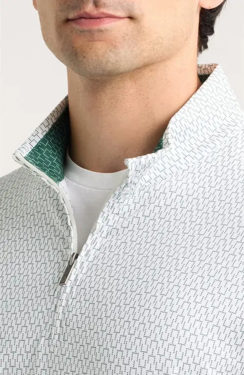Johnston & Murphy Goal Post Print" Quarter-zip Pullover