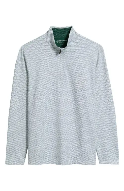 Johnston & Murphy Goal Post Print" Quarter-zip Pullover