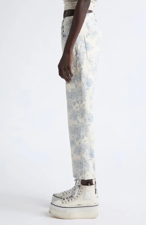 R13 Floral Print Boyfriend Jeans