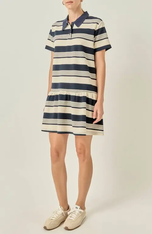 English Factory Striped Polo Minidress
