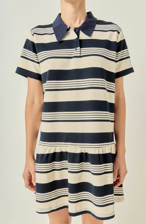 English Factory Striped Polo Minidress