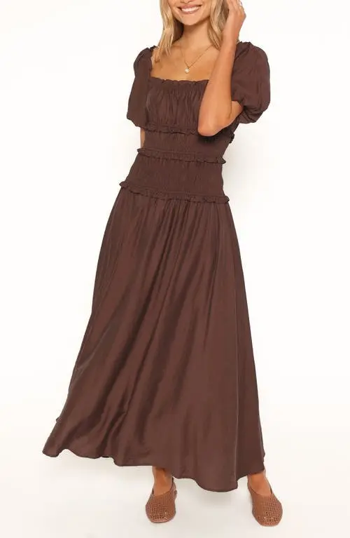 PETAL & PUP Doralee Maxi Dress - Brown