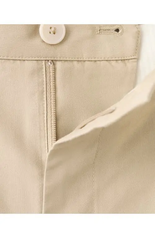 Mango Pleated Front Cotton-blend Twill Bermuda Shorts - Beige