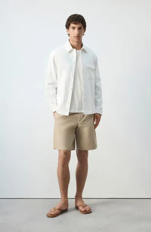 Mango Pleated Front Cotton-blend Twill Bermuda Shorts - Beige