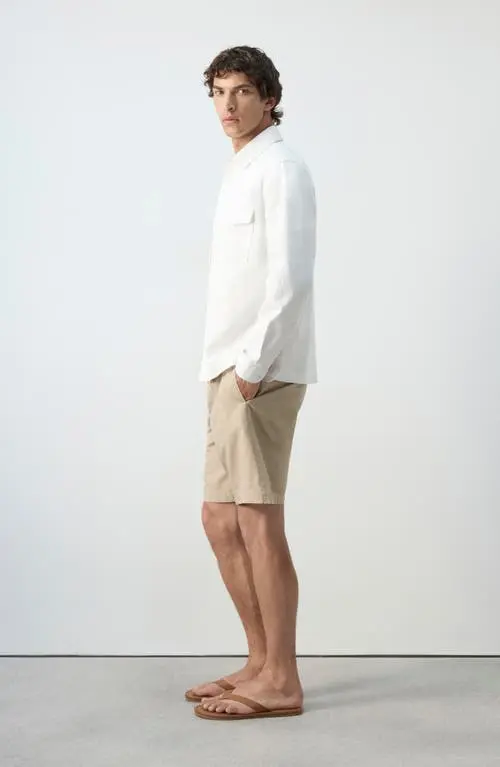 Mango Pleated Front Cotton-blend Twill Bermuda Shorts - Beige