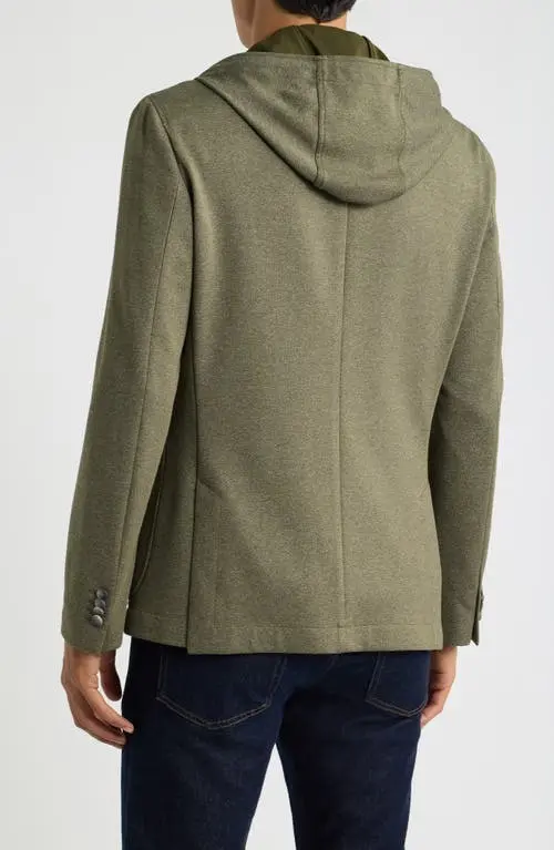 BOSS Jersey Sport Coat With Removable Hood