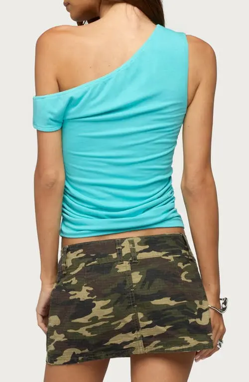 EDIKTED Studded Hibiscus Off-the-shoulder Top