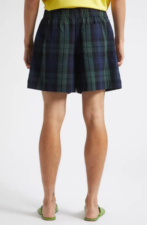 JW Anderson Plaid Cotton Seersucker Shorts