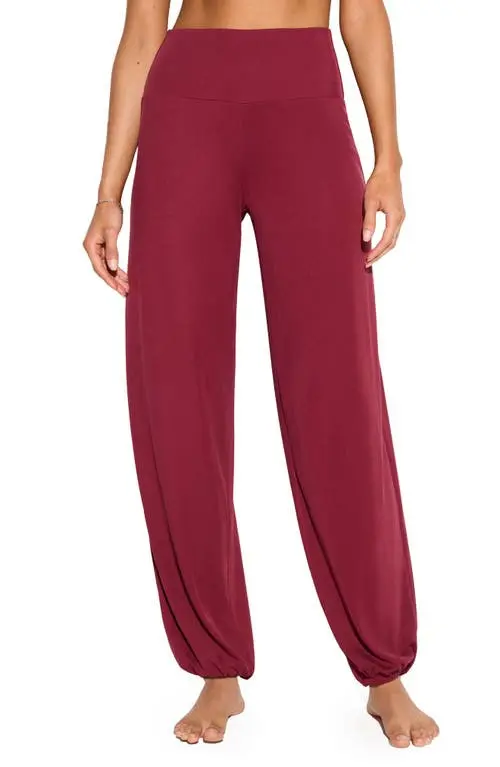 Spiritual Gangster Karma High Waist Jogger Pants - Mahogany