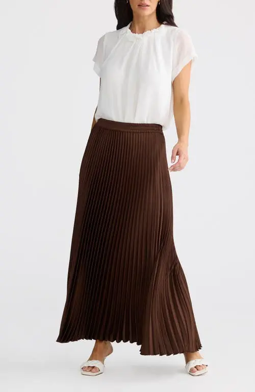 BRAVE+TRUE Alias Pleated Maxi Skirt